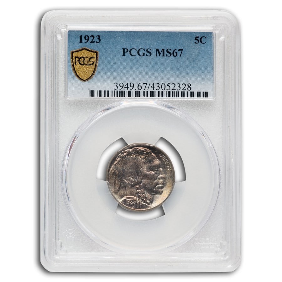 1923 Buffalo Nickel Ms-67 Pcgs Auction