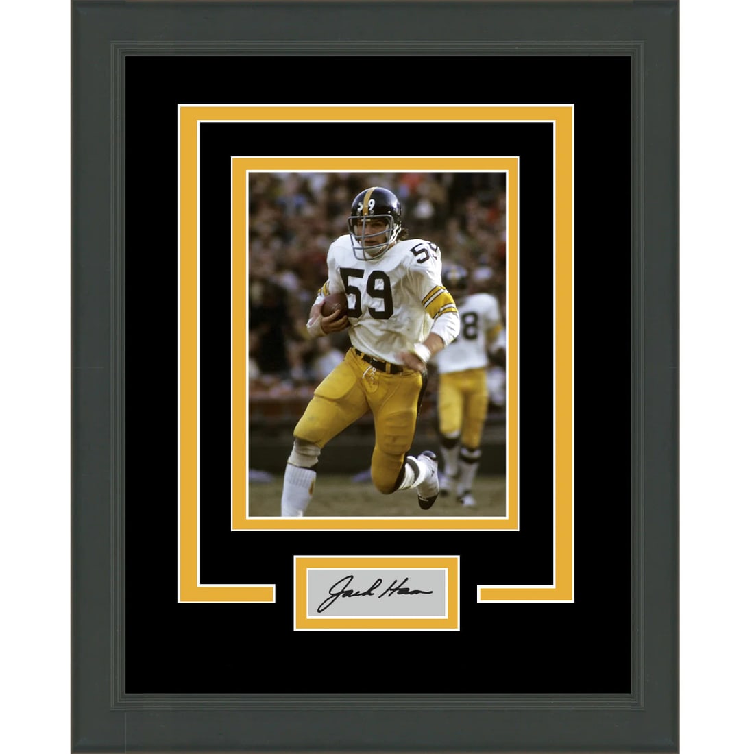 Framed Jack Ham Facsimile Laser Engraved Signature Steelers 14x17 ...