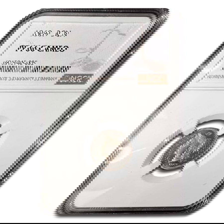 1869 Three Cent Nickel Pf-66 Cameo Ngc Auction