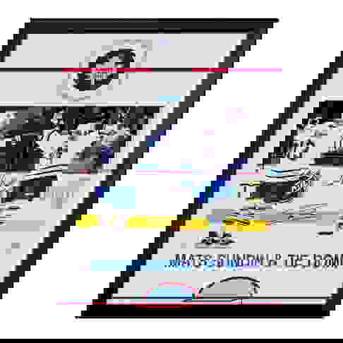 Mats Sundin & Tie Domi Dual Signed Maple Leafs Graphic Rink 19x23 Frame ...