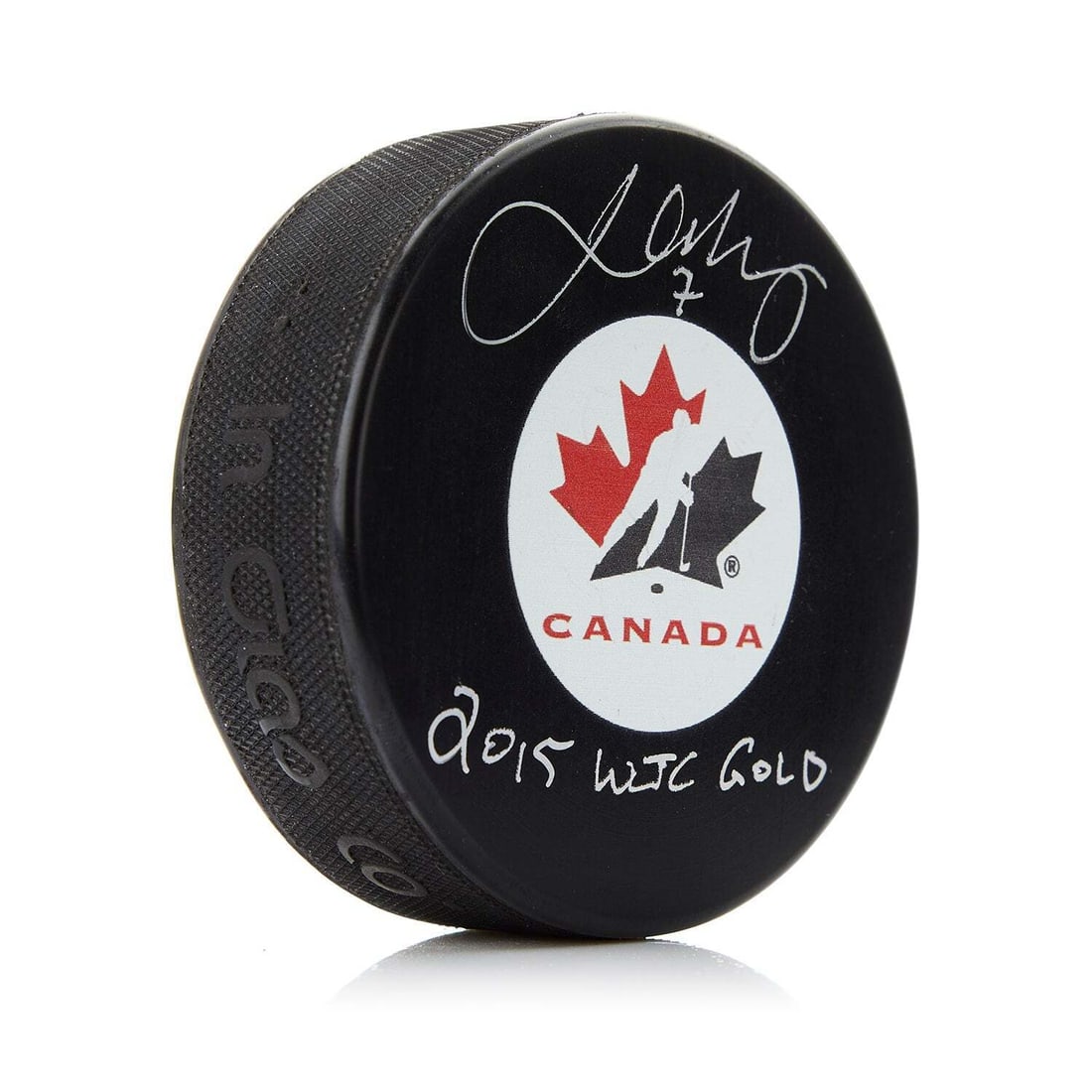 Josh Morrissey Signed Team Canada Hockey Puck With 2015 Wjc Gold Note ...