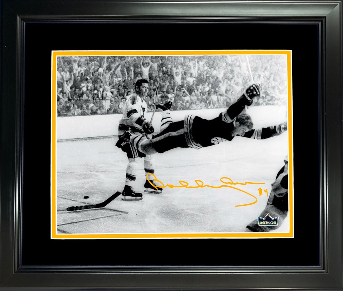 Framed Bobby Orr "flying Goal" Facsimile Engraved 12"x15" Photo Hofsm ...