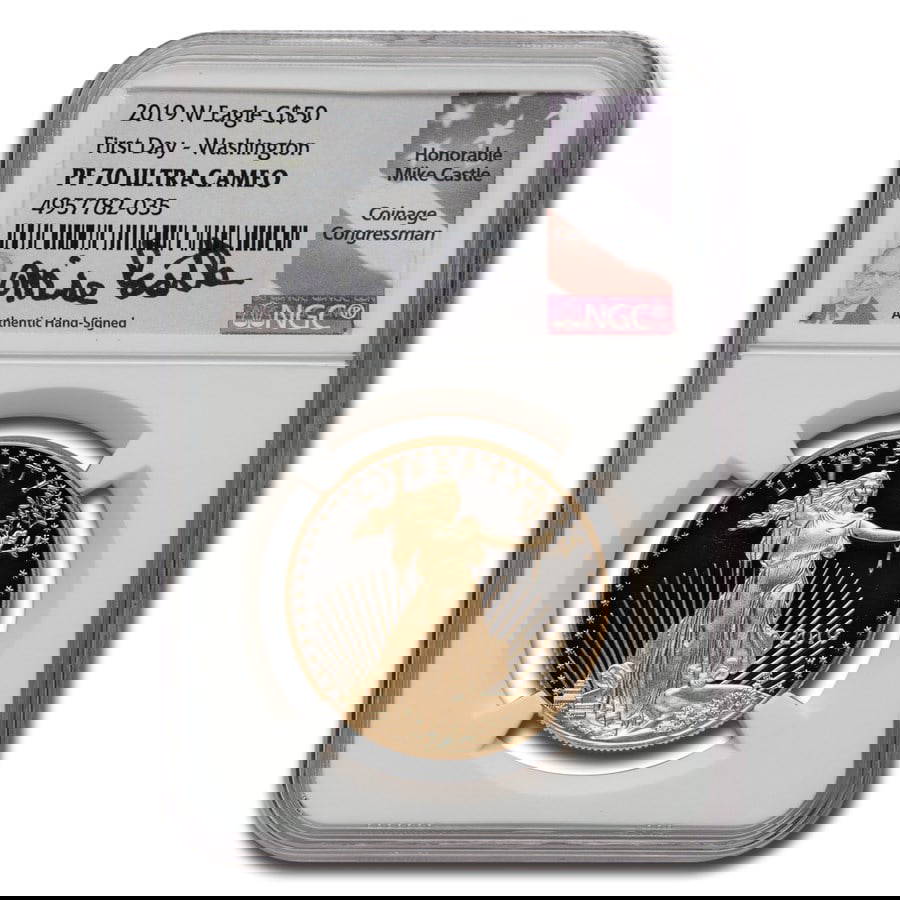 2019-w 1 Oz Proof American Gold Eagle Pf-70 Ucam Ngc (castle) Auction