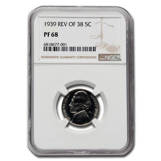 1939 Jefferson Nickel Pf 68 Ngc