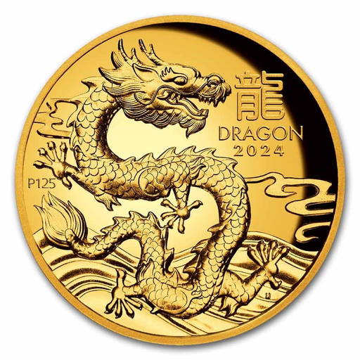 2024 Australia 1 Oz Gold Lunar Dragon