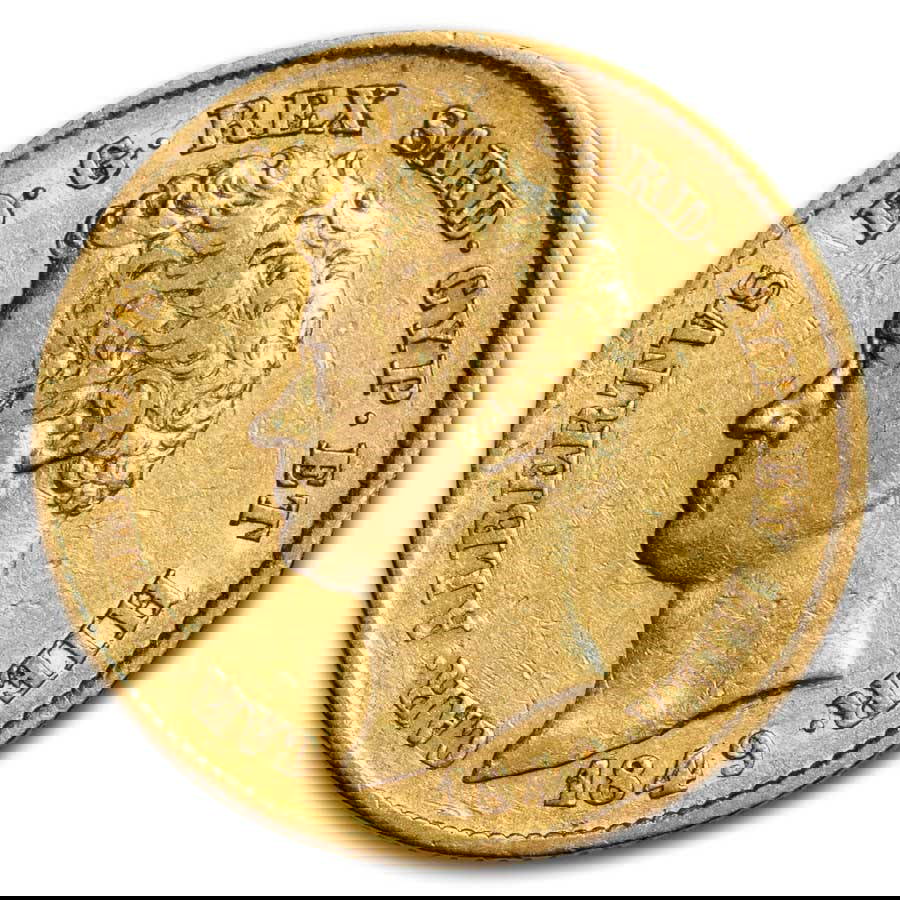 1849 G-anchor Kingdom Of Sardinia Gold Auction