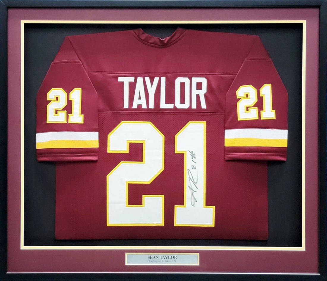 Washington Redskins Sean Taylor Autographed Framed Auction