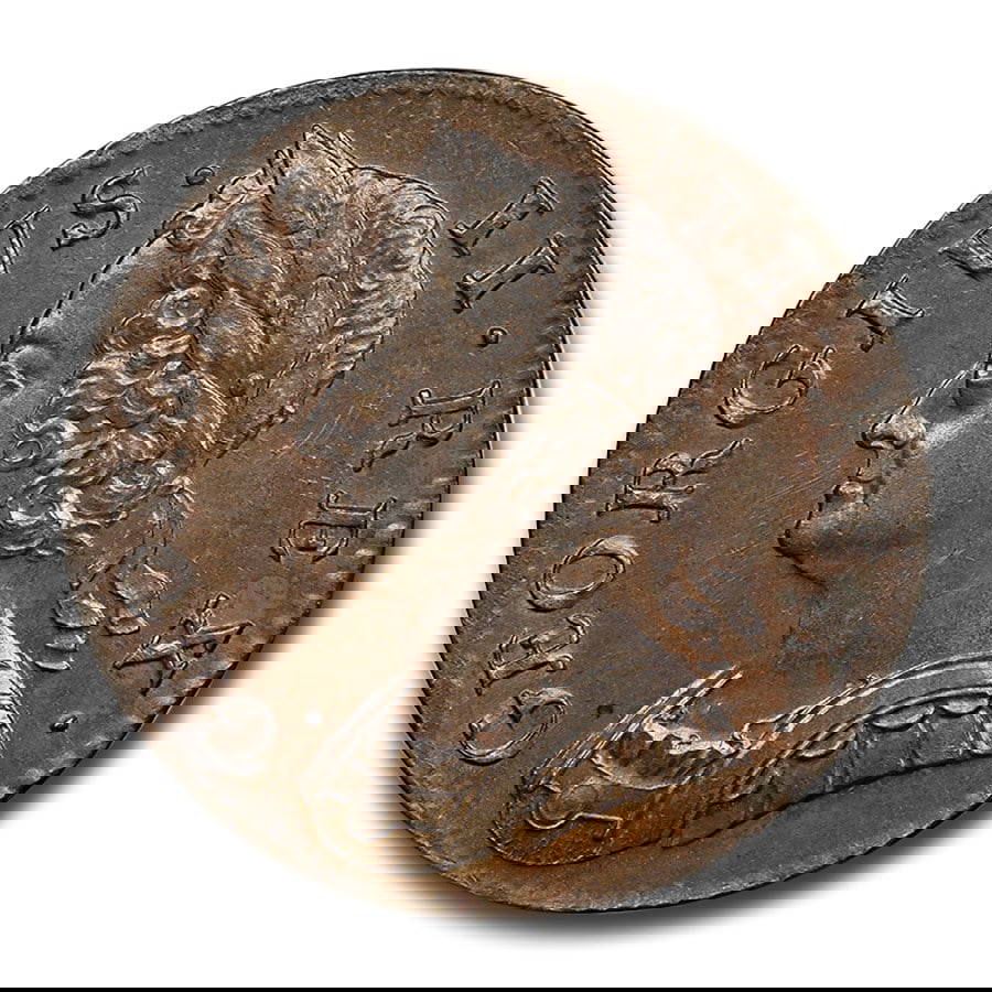 1750 Great Britain Half Penny George Ii Ms-64 Ngc (brown) Auction