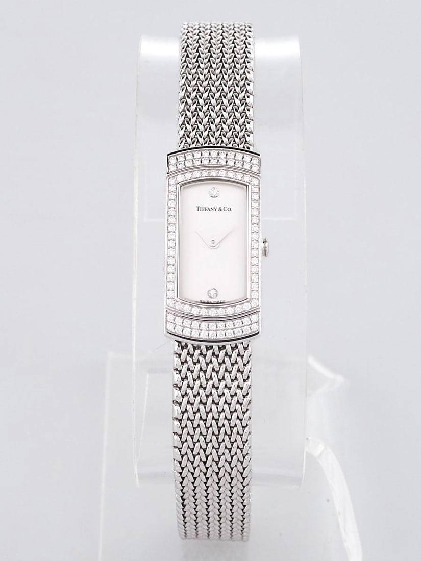 Tiffany & Co. 18k White Gold And Diamond Classique Quartz Watch Auction