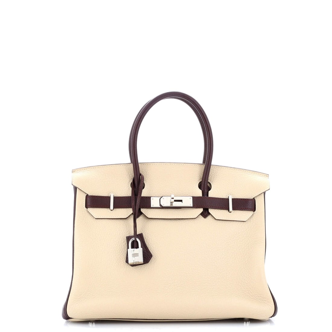 Hermes Birkin Handbag Bicolor Togo With Auction