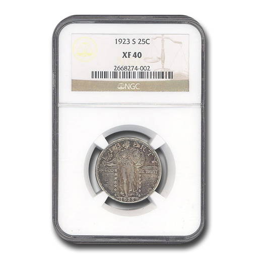 1923 S Standing Liberty Quarter Xf 40 Ngc