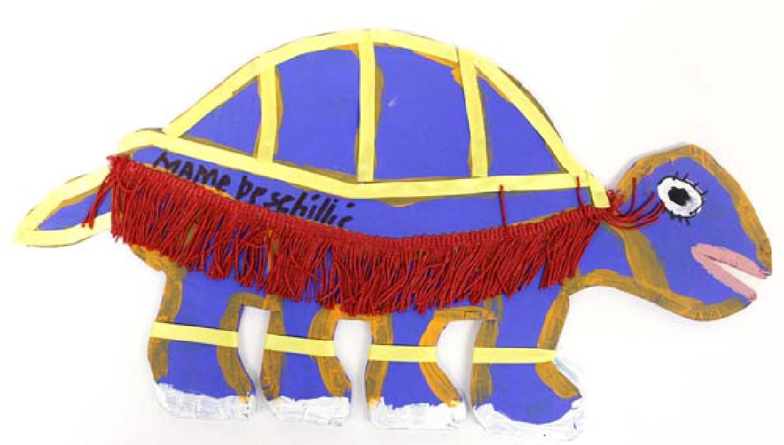 Rare Navajo Folk Art Cardboard Turtle