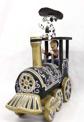 Navajo Carved Wood Folk Art Train By Delbert Buck