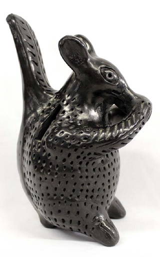 Mexican Pottery Squirrel Bank