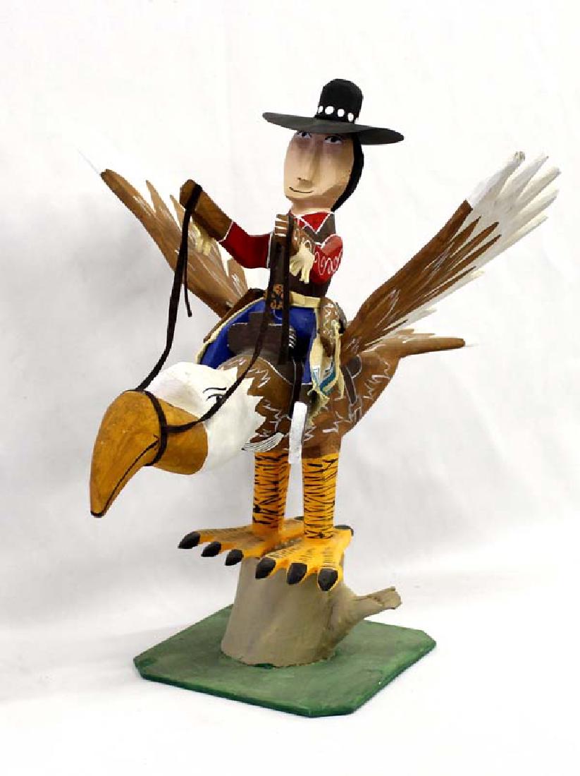 Navajo Folk Art Eagle Carving By Delbert Buck