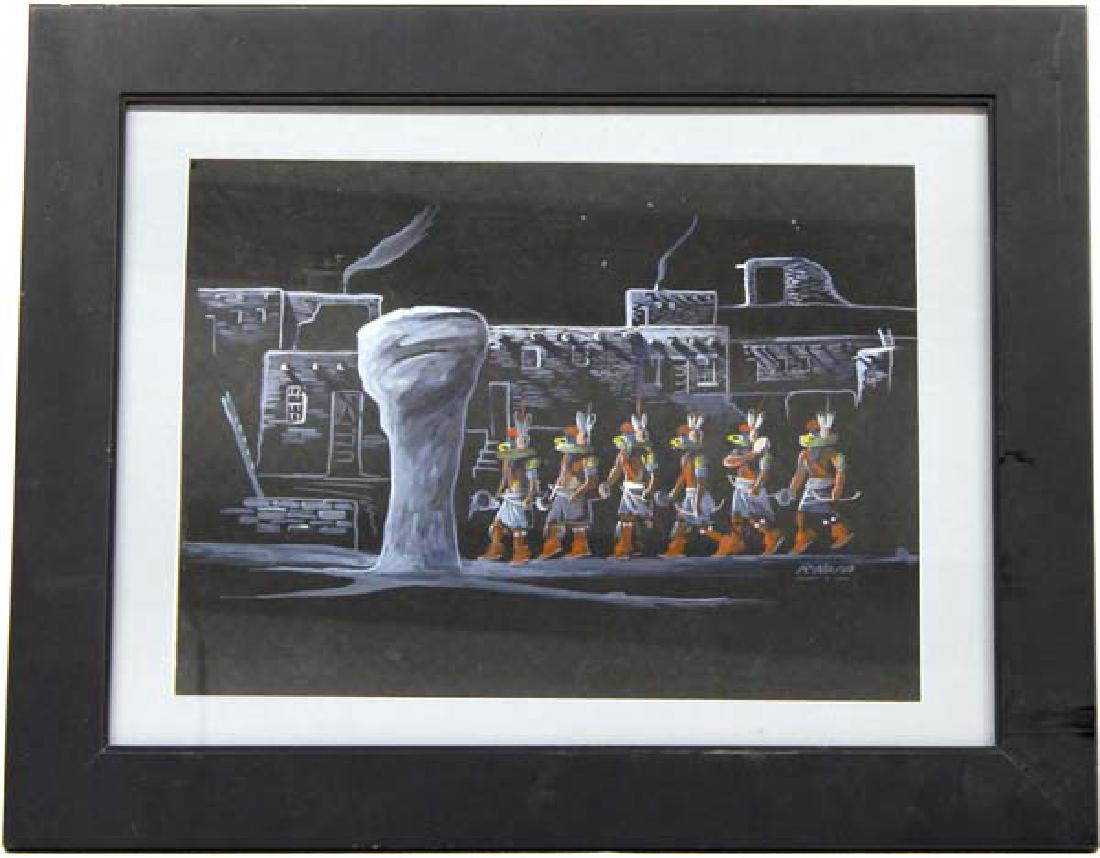 Original Hopi Painting by Raymond Naha 1933-1974