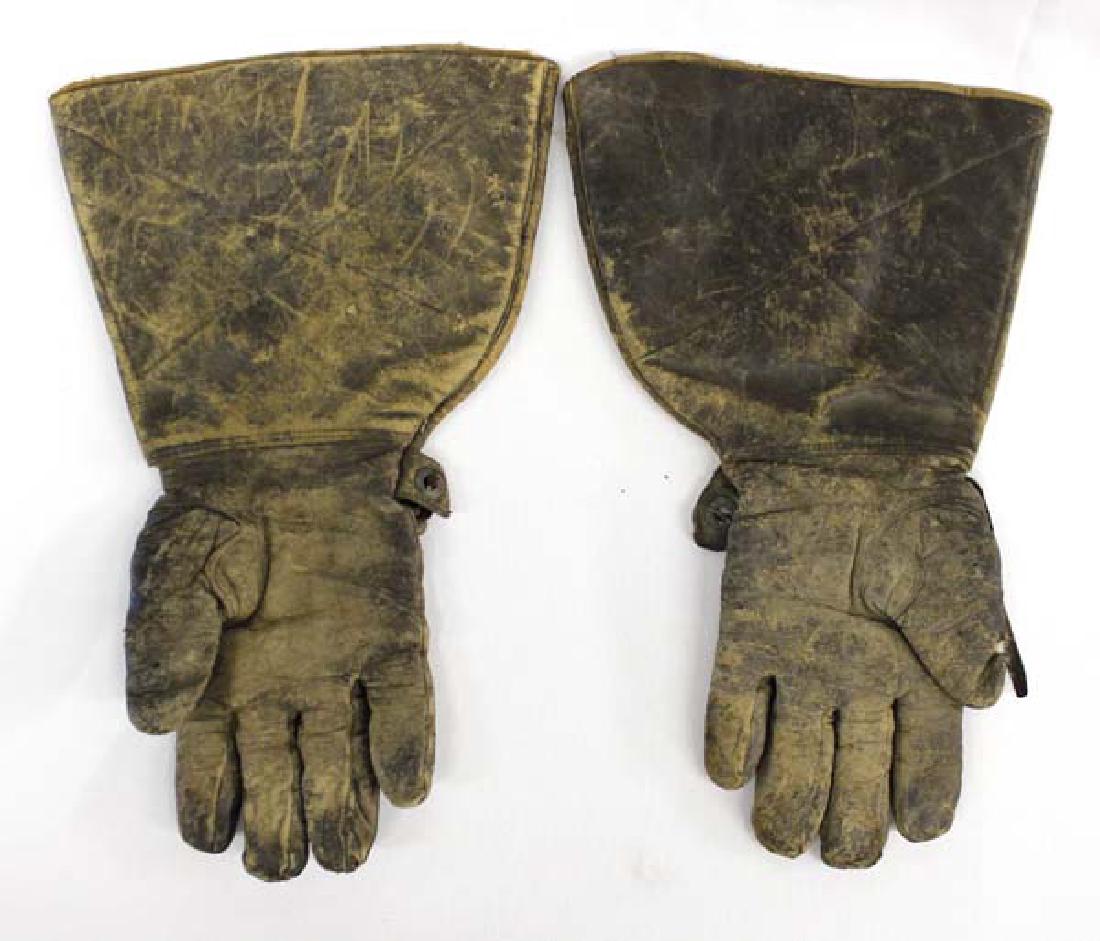 Antique Grinnell Leather Motorcycle Gauntlets