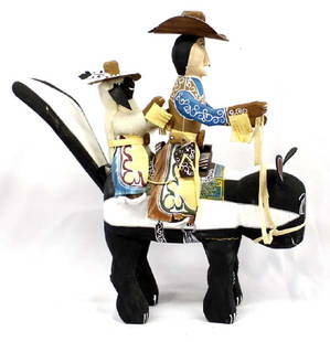 Navajo Carved Wood Folk Art By Leland Holiday