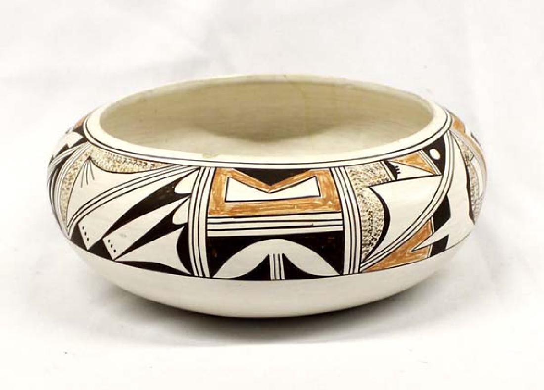 Hopi Tewa Pottery Bowl by Emogene Lomakema