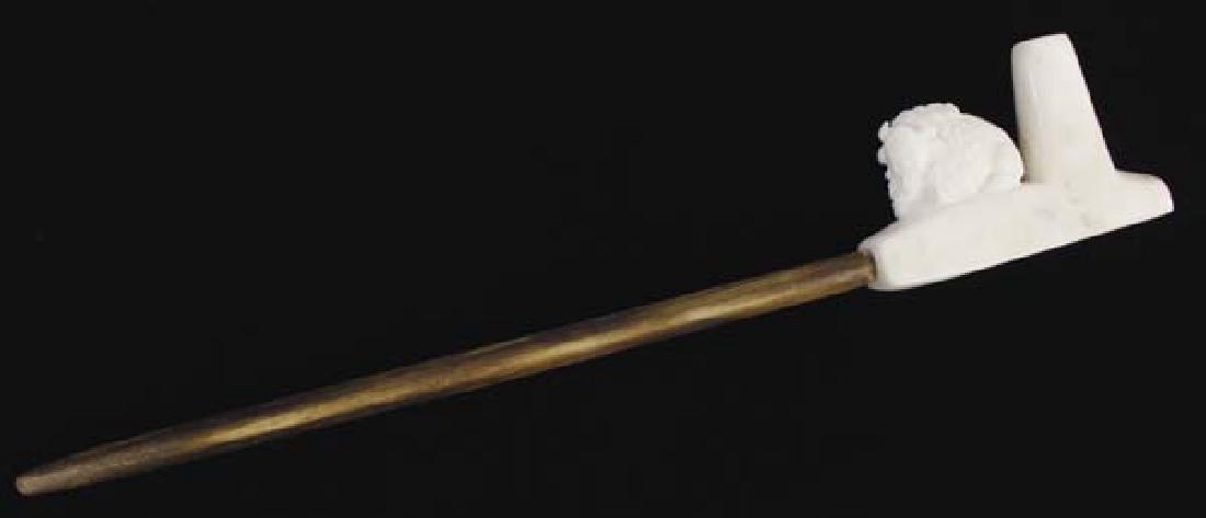 Crow Laguna Alabaster Buffalo Pipe by A. Aragon