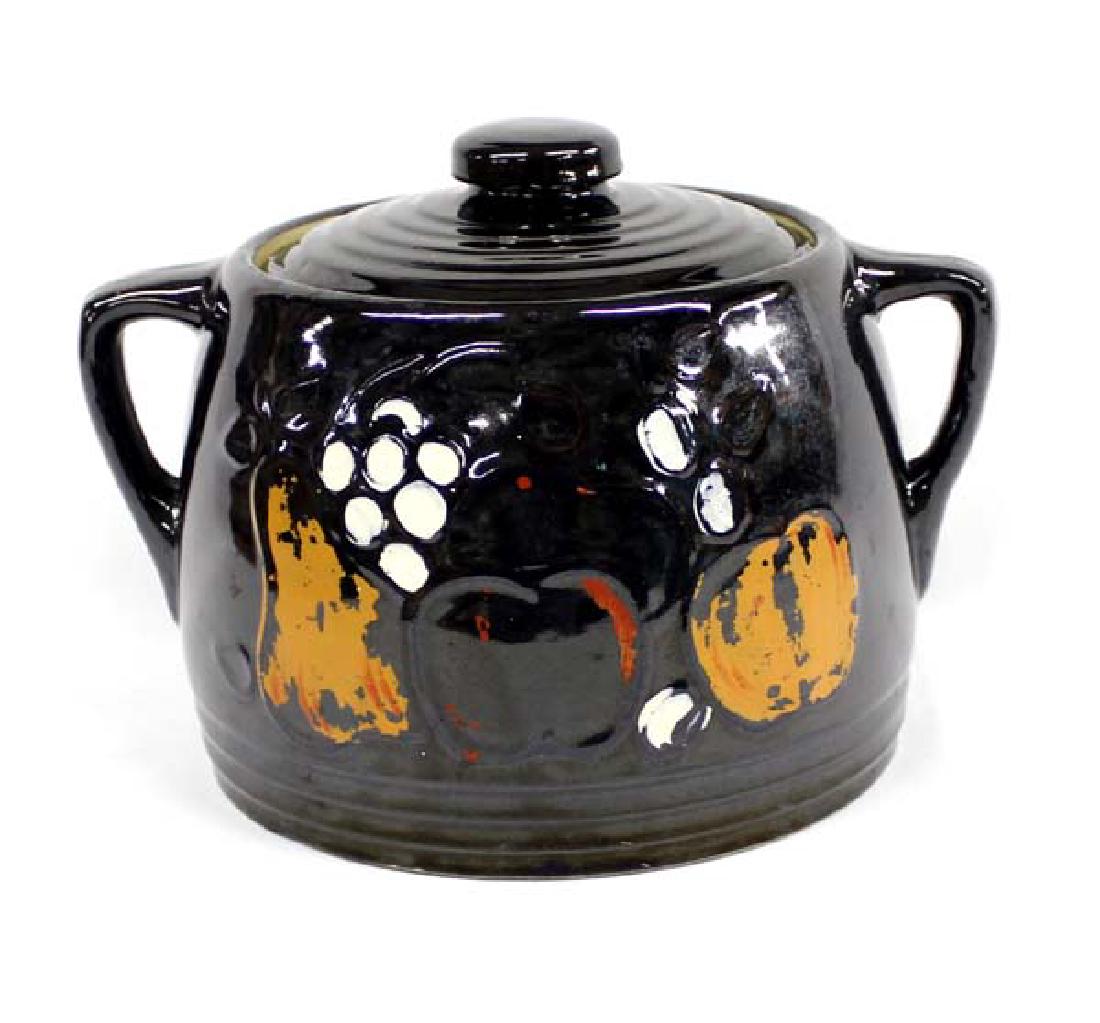 Early Ransburg Pottery Fruit Motif Cookie Jar