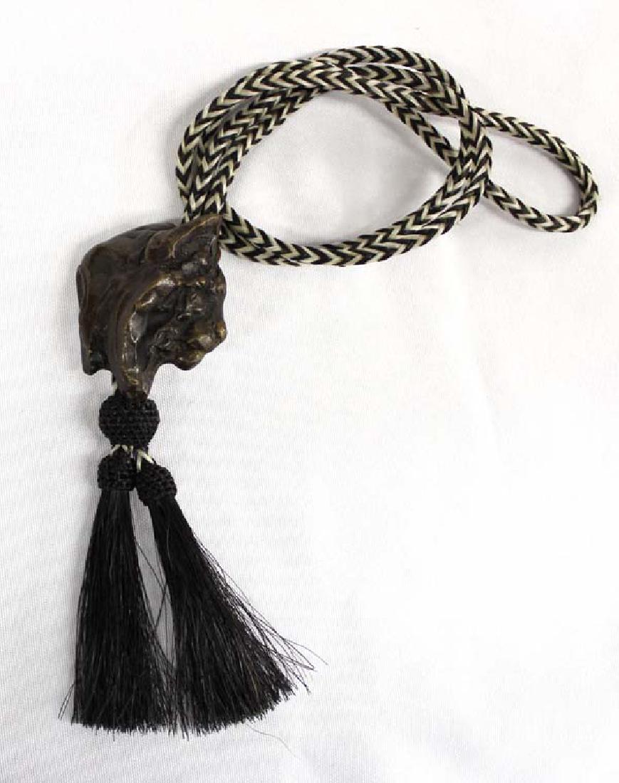 Bronze Wildcat Bolo Tie by Kenneth Bunn