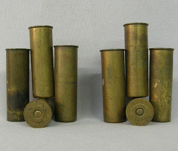 1575: Vintage 8 Brass 12 Gauge Shot Gun Shells