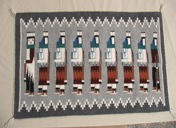 1098: Navajo Yei Bei Chei Rug 23x36''
