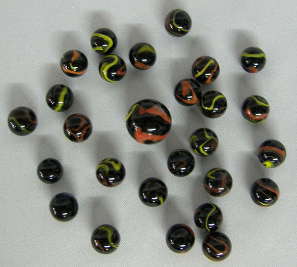 20+ Bumble Bee Marbles plus 1 Shooter
