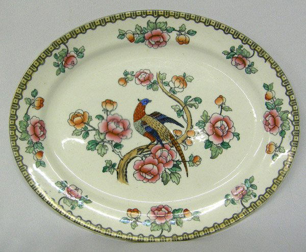 English Whieldon Ware Pheasant Platter By Winkle