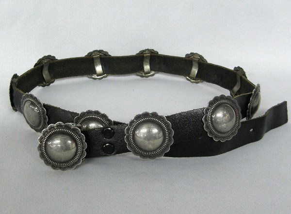Vintage Navajo Sterling Silver Concho Hat Band