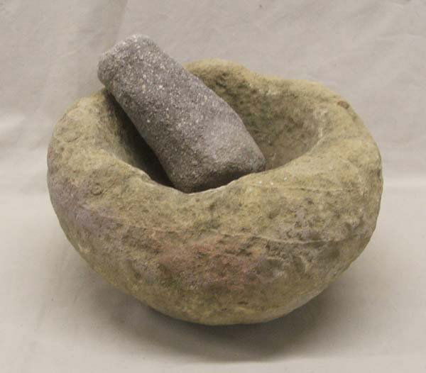 Prehistoric Stone Mortar and Pestle