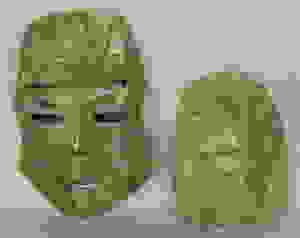 2 Mexican Carved Stone Masks