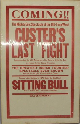 Posters For ''custer's Last Fight'' Production Show