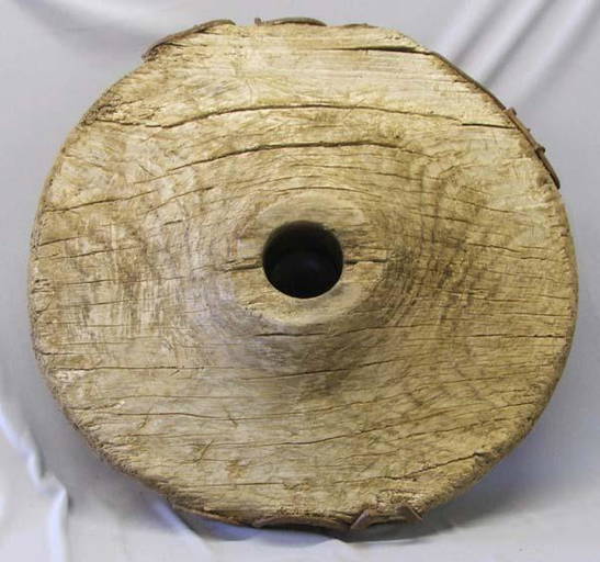 Antique Mexican Primitive Solid Wood Wagon Wheel