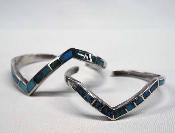 1940's Native American Zuni Inlay Bracelets