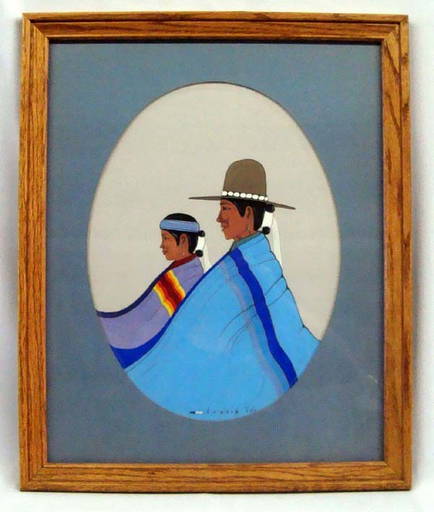 Original Navajo Painting By Justin Tso