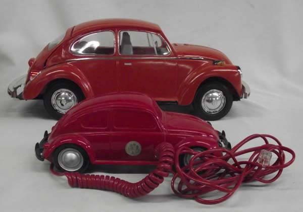 1973 Vw Beetle Jim Beam Decanter And Beetle Phone
