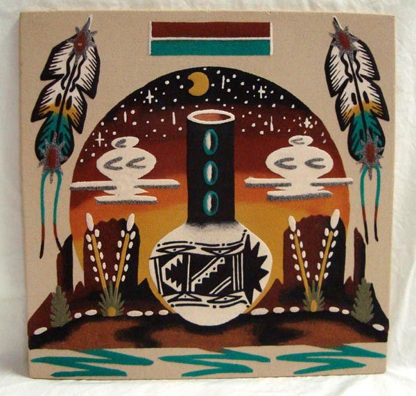 Navajo Sand Painting-Wallace & Denise Watchman Jr.
