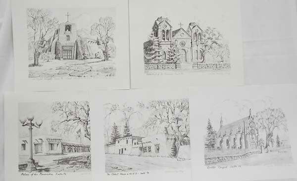 5 Signed Numbered Prints Santa Fe NM - M. Lavy - Aug 26, 2012 | Desert ...