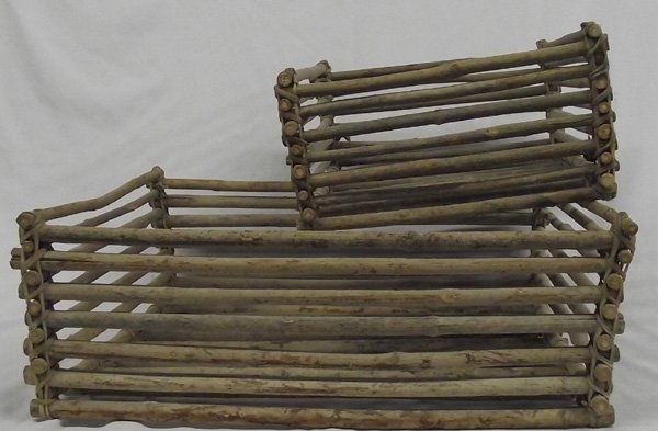 2 Mexican Handmade Carrying Crates