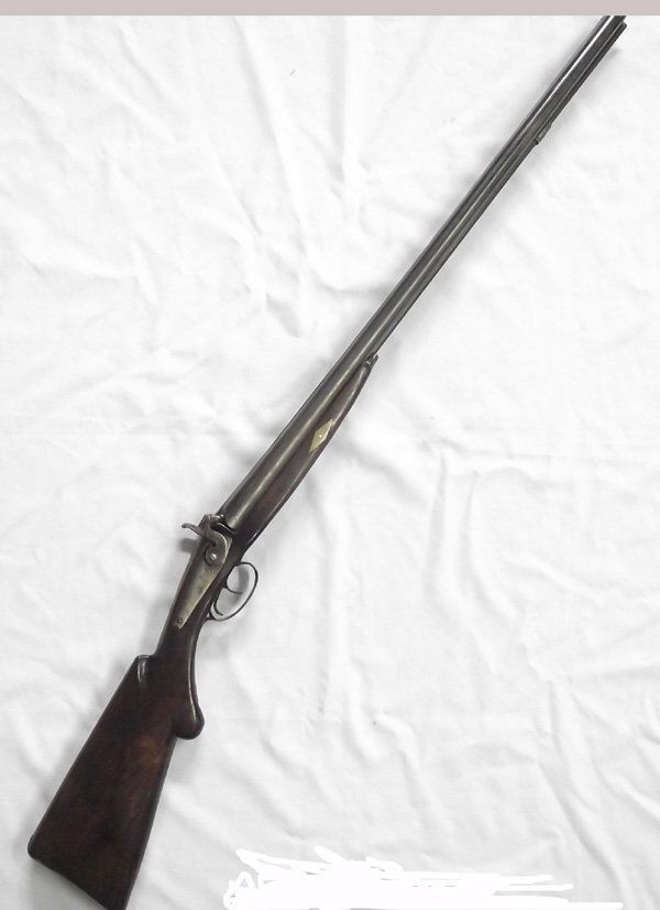 1800s Antique Double Barreled Muzzleloader Shotgun