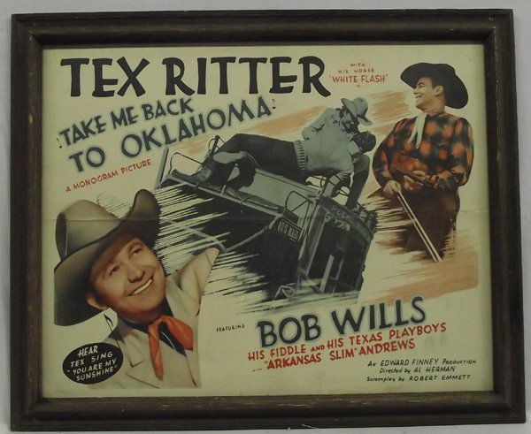 Tex Ritter ''Take Me Back to Oklahoma'' Movie Poster