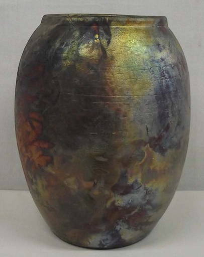 Raku Vase ''andromeda #577 By Linda Rogers