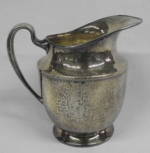 Antique Derby Silver Plate Co. Hammered Pitcher