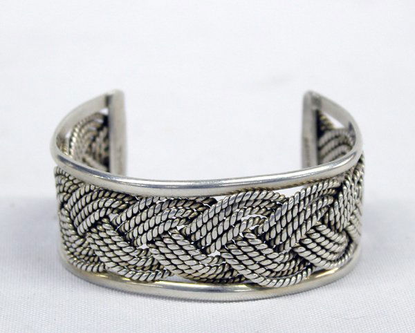 Taxco Sterling Silver Braided Wire Bracelet