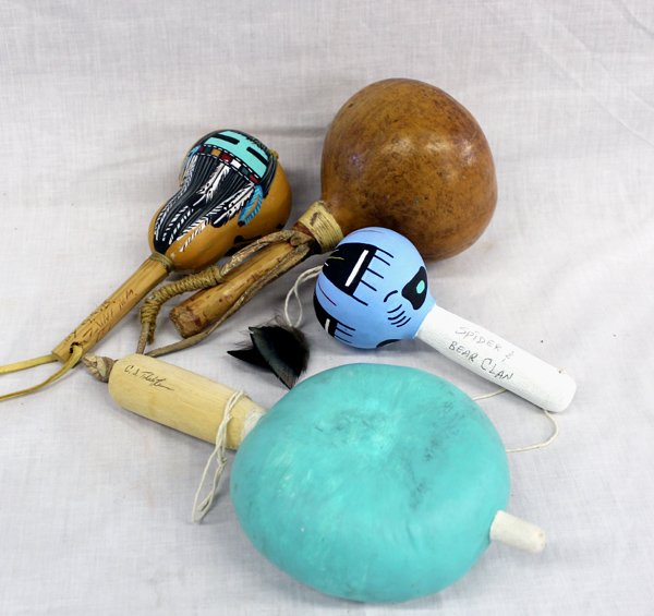 Hopi and Zuni Gourd Dance Rattles