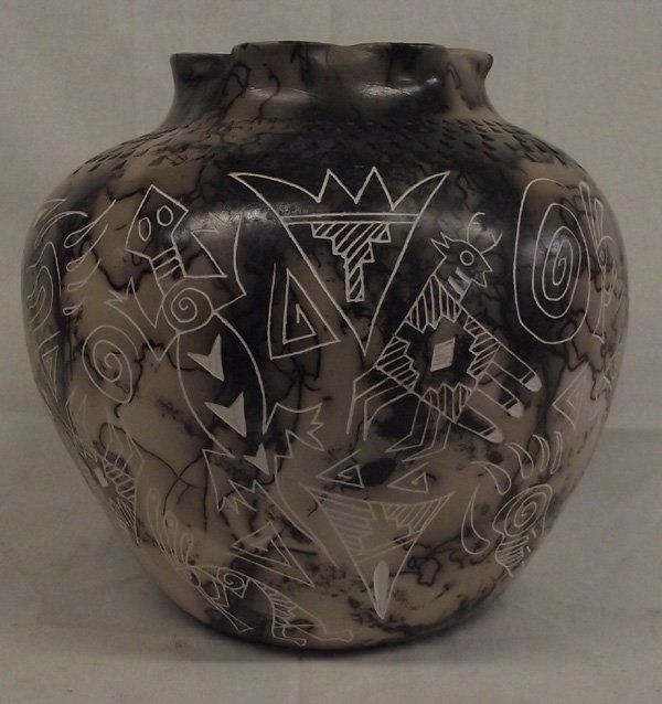 Acoma Horse Hair Pottery Jar by Gary Yellow Corn