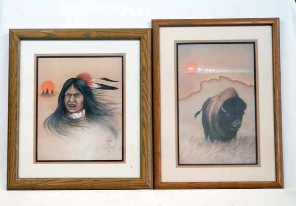 Pr Signed And Numbered Prints By Johnny Tiger, Jr.