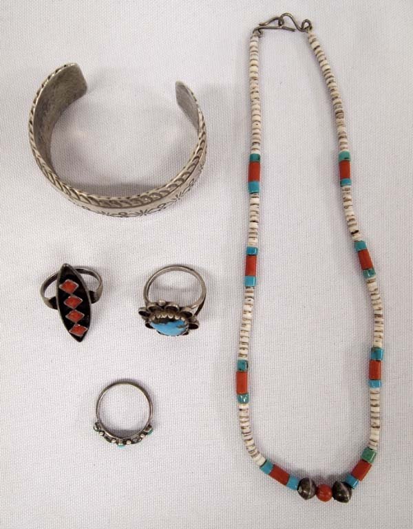 Collection Of Native American Silver Jewelry